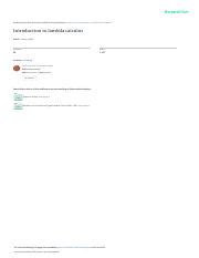 Introduction To Lambda Calculus Pdf See Discussions Stats And Author Profiles For This