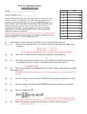 Midterm 2 S18 Example Solutions 1 Pdf ResEc 213 Intermediate Statistics Sample Midterm