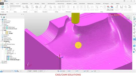 powermill 2020 tutorial 89 mill 3d rough and finish machining youtube