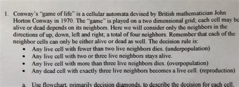 conway s game life cellular automata devised british mathematician john alive dead depends