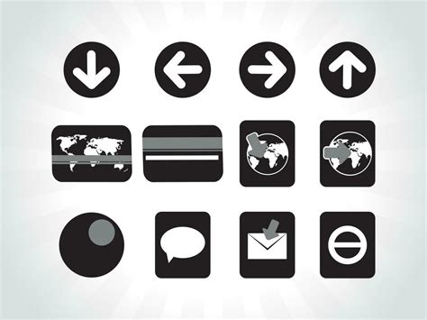 Button Icon Set 24726719 Vector Art At Vecteezy
