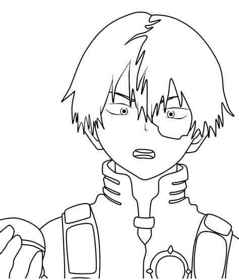 Shoto Todoroki Coloring Pages Coloringlib
