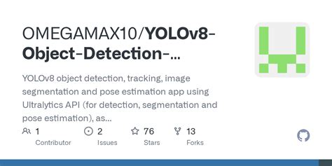 GitHub OMEGAMAX YOLOv Object Detection Tracking Image Segmentation Pose Estimation YOLOv