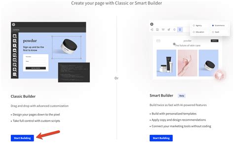 Creating A Page With The Classic Builder Documentation