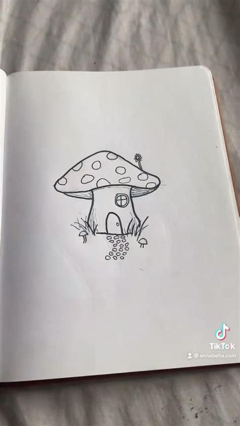 how to draw a mushroom house [video] mushroom drawing cute easy