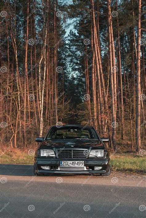 Old Black Tuned Mercedes Benz C Class W202 Model Editorial Photography Image Of Compact