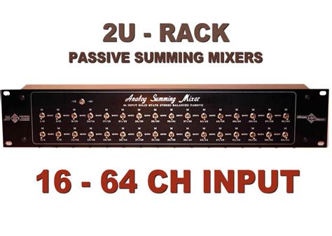 2u Rack Mounted Passive Analog Studio Summing Mixers Vintage Maker