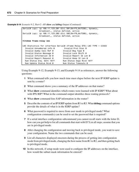672 Chapter 9 Scenarios