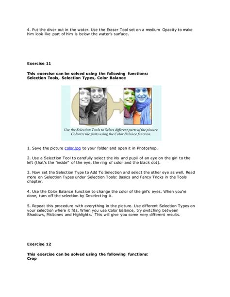 Basic Exercises For Photoshop Docx
