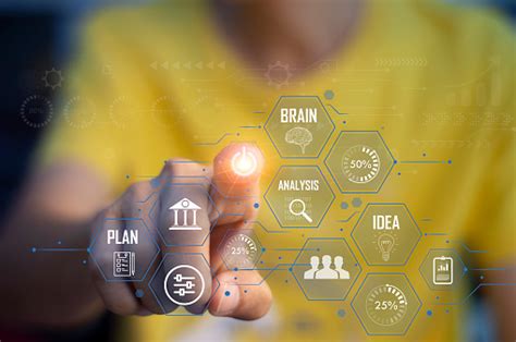 Ai를 사용하여 작업을 돕는 기술과 사람들의 개념입니다 Ai 학습 및 인공 지능 가상현실에 대한 스톡 사진 및 기타 이미지 가상현실 개념 개념과 주제 Istock