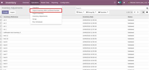 Import Stock Inventory With Lotserial Number From Csvexcel File V12 Store