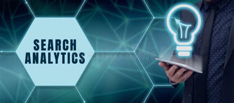 Conceptual Display Search Analytics Business Concept Protect Critical Data When Sent Beyond The