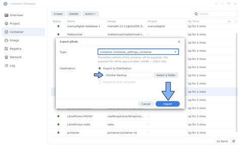 Synology How To Export And Import A Docker Container Marius Hosting