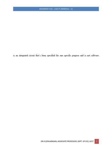 Module 1 Introduction To Asic Pdf Integrated Circuit Read Only Memory