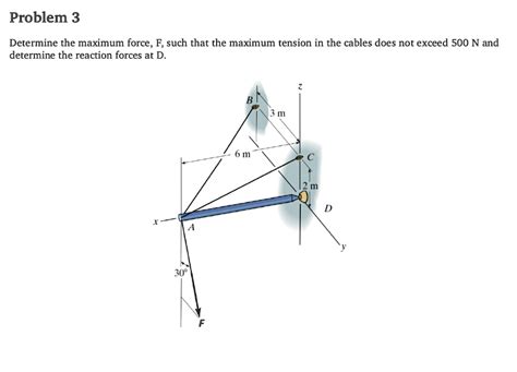 SOLVED Determine The Maximum Force F Such That The Maximum Tension In The Cables Does Not