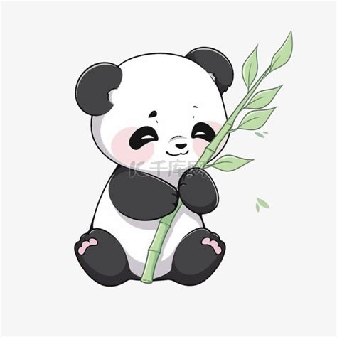 竹子熊猫元素手绘素材图片免费下载 千库网
