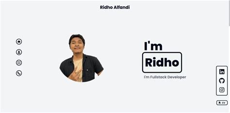 Ridho Alfandi On Linkedin Introducing My New Portfolio Website 🚀 This Website Is Designed To