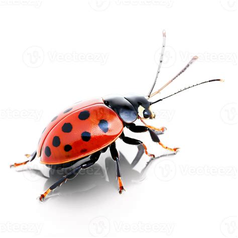 Zig Zag Ladybug Cheilomenes Sexmaculata Red Elytra With Six Black Spots Arranged In Zig Zag