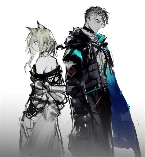 Doctor Kal Tsit And Male Doctor Arknights Drawn By Remsrar Danbooru