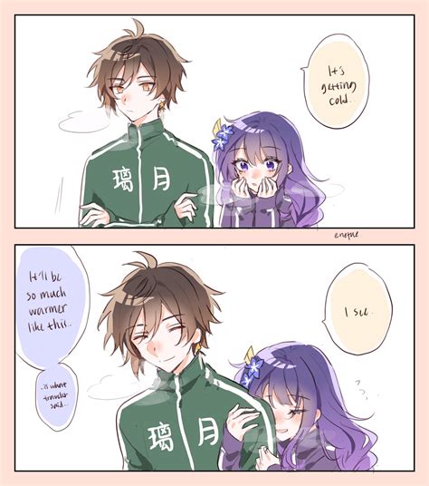 Raiden Shogun And Zhongli Genshin Impact Drawn By Enefue Danbooru