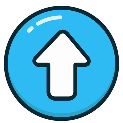 Button Arrow Up Icon Flat Cute Arrows Iconpack Custom Icon Design