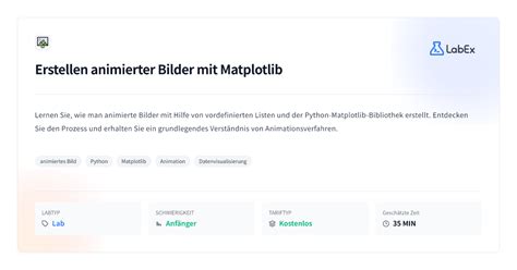 Erstellung Animierter Bilder Python Matplotlib Tutorial Labex