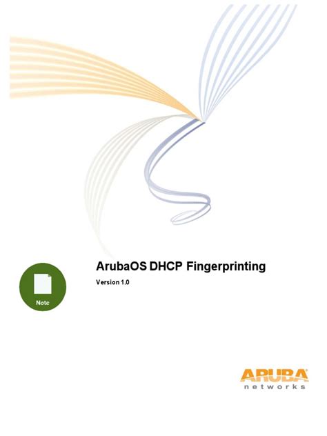 Aos Dhcp Fingerprint Appnote Pdf Pdf Ip Address Firewall Computing