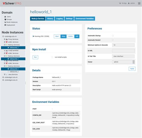 Nodejs Service Details
