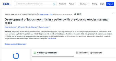 Development Of Lupus Nephritis In A Patient With Previous Scleroderma