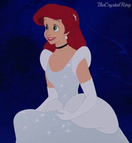 Disney Crossover Images Ariel In Cinderellas Ballgown Hd Wallpaper