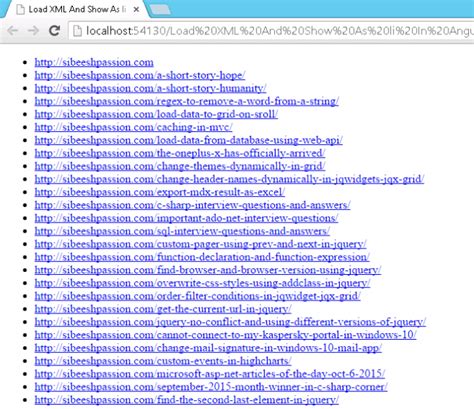Cargar Un Xml Y Mostrarlo Como Un Li En Angular Js Programación En Castellano