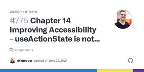 Chapter 14 Improving Accessibility Useactionstate Is Not Available In React · Issue 775