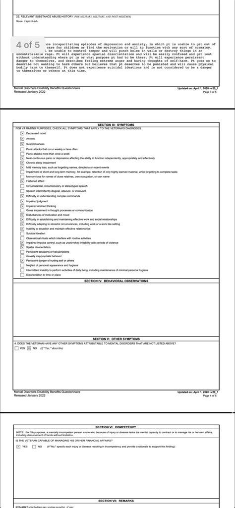 Anxiety Insomnia Dbq R Veteransbenefits