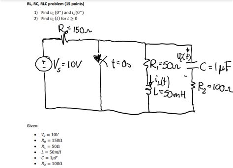 Solved RL RC RLC Problem Points Find VC And Chegg Com