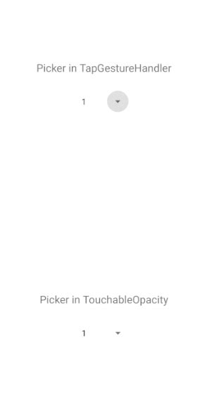 React Native Picker Cannot Be Clicked If Inside Tapgesturehandler