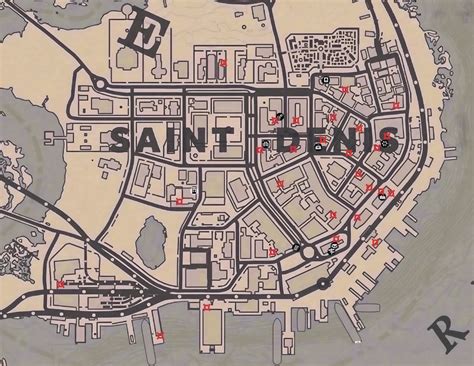 Updated Saint Denis All Advanced Rooftop Access Points Map Credit To