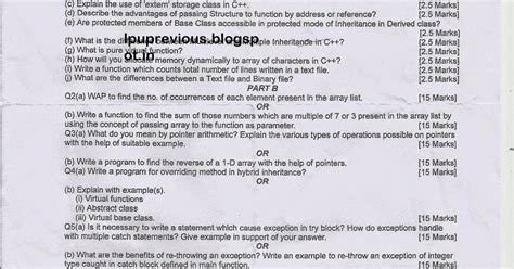 LPU CSE 202 ENGINEERING PREVIOUS YEAR QUESTION PAPERS AND STUDY MATERIALS