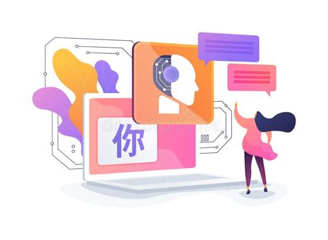 Ai Backed Language Translation Abstract Concept Vector Illustration Stock Vector Illustration