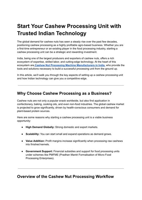 Ppt Cashew Nut Processing Machine Manufacturers In India Cashewnutprocessingmachine