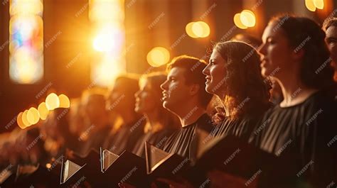 Premium Photo Church Choir Wearing Traditional Robes Blending