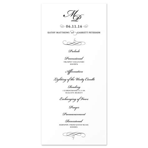 Classy Program Cards And Pockets