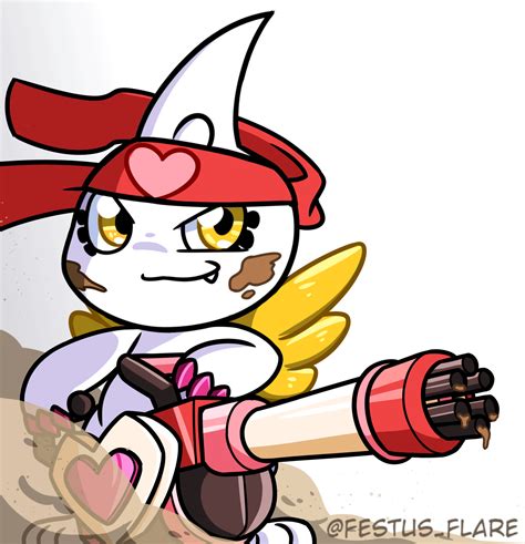 Cupimon Love Through Ridiculous Firepower R Digimon