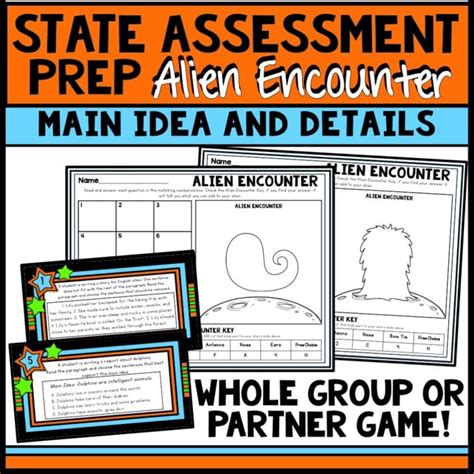3rd Grade Main Idea And Supporting Key Details State Test Prep Game Reading