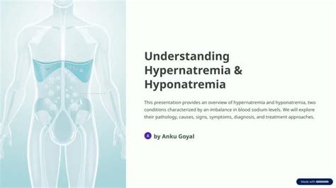 Understanding Hypernatremia And Hyponatremia By Dr Ankush Goyal Gmc