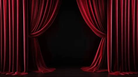 Theater Ready Red Curtain A Stunning 3d Render Background Theatre