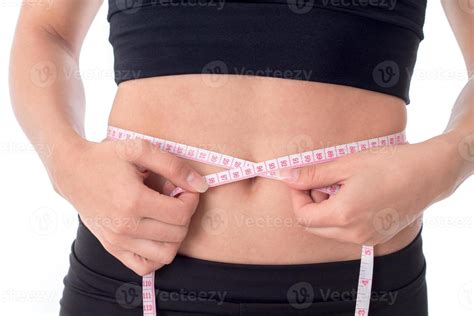 Primer Plano De La Medida De La Cintura De Una Mujer Hermosa 16037420