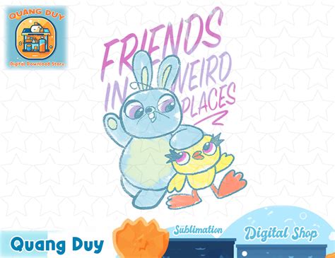 Disney Pixar Toy Story 4 Ducky And Bunny Friends Doodle T Shir Inspire