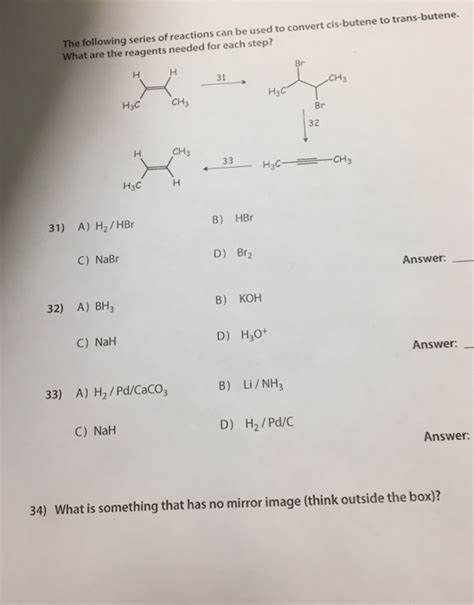 Solved The Following Series Of Reactions Can Be Used To