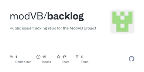 Issues ModVB Backlog GitHub