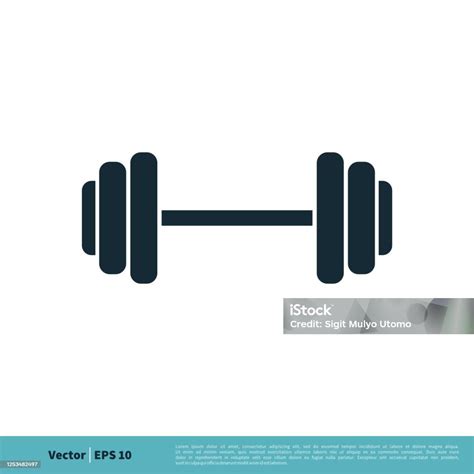 바벨 피트니스 아이콘 벡터 로고 템플릿 일러스트 디자인 벡터 Eps 10 근육에 대한 스톡 벡터 아트 및 기타 이미지 근육